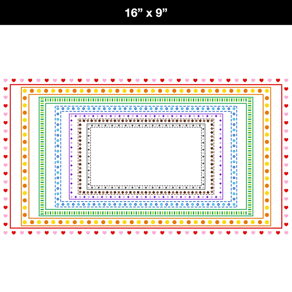 Widescreen Border Clipart Set 66 - Colorful - Google Slides and PowerP ...