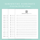 Handwriting Practice Sheets - Little Notes Font – kjunstudio