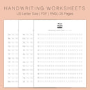 Handwriting Practice Sheets - Inspire Font – kjunstudio
