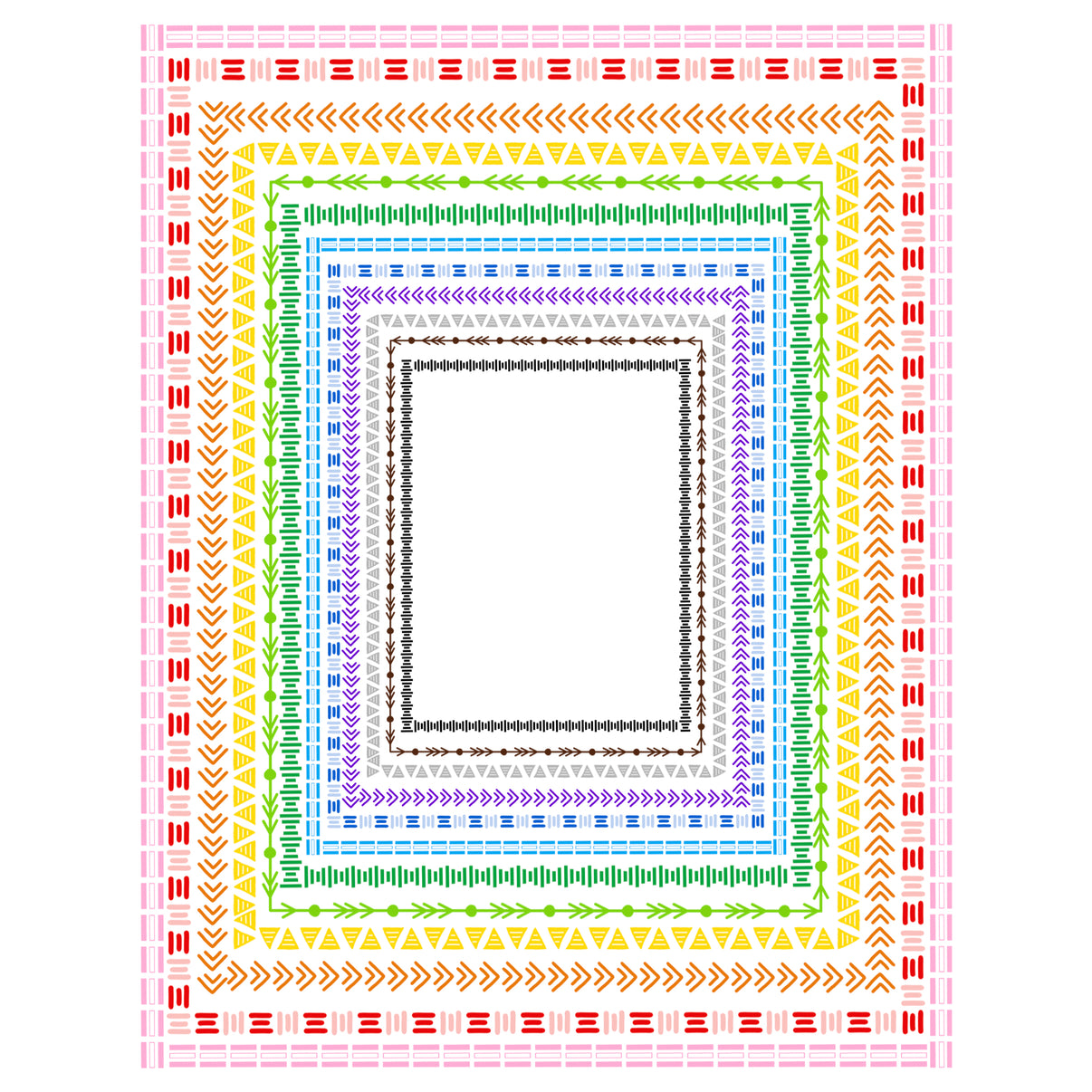 Border Clipart Set 3 - Colorful - Page Borders and Frames – kjunstudio