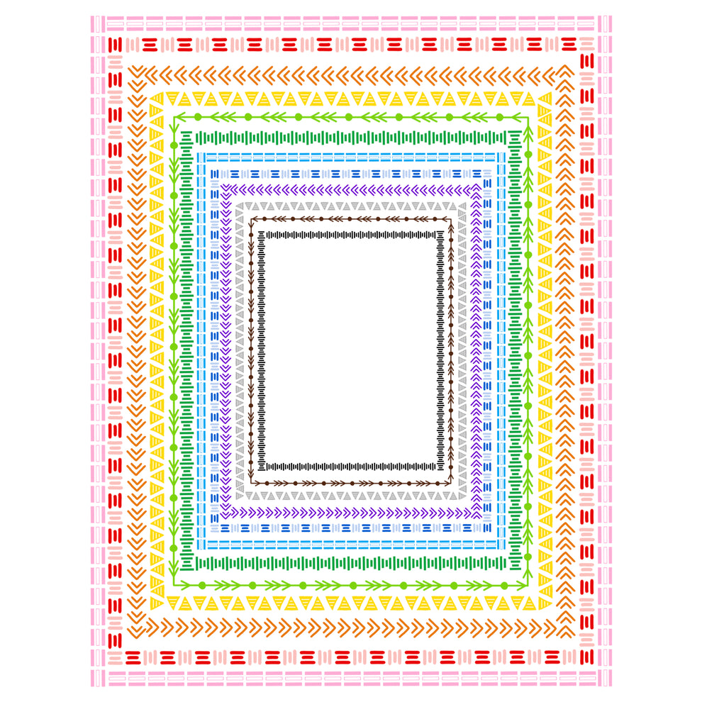 Border Clipart Set 3 - Colorful - Page Borders and Frames – kjunstudio