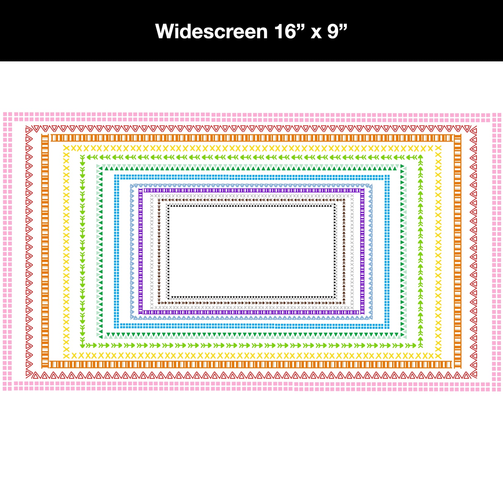 Widescreen Border Clipart Bundle 2 - Colorful - Google Slides and Powe ...