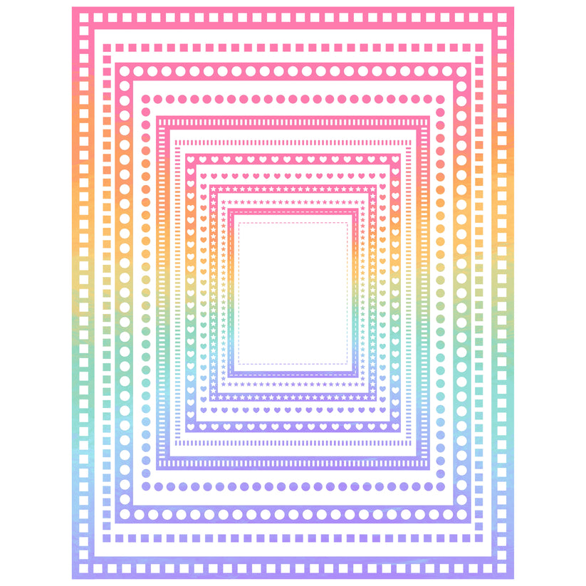 Border Clipart Set 45 - Pastel Rainbow - Page Borders and Frames ...