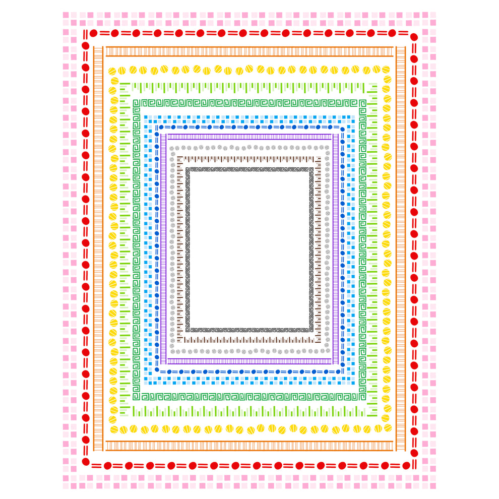 Border Clipart Set 4 - Colorful - Page Borders and Frames – kjunstudio
