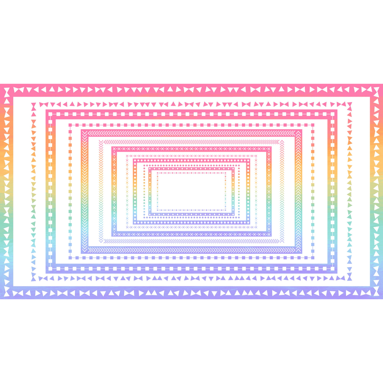 Widescreen Border Clipart Set 48 - Pastel Rainbow - Google Slides & Po ...
