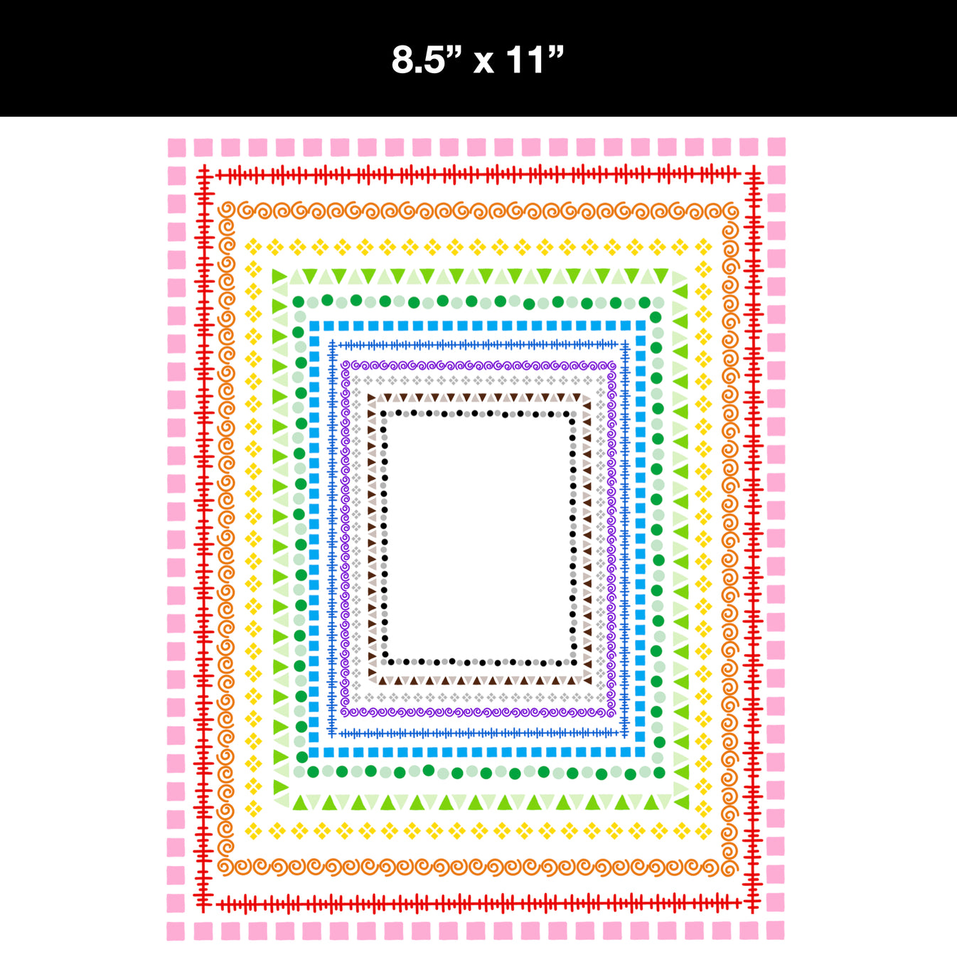 Border Clipart Bundle 1 - Colorful - Page Borders and Frames – kjunstudio