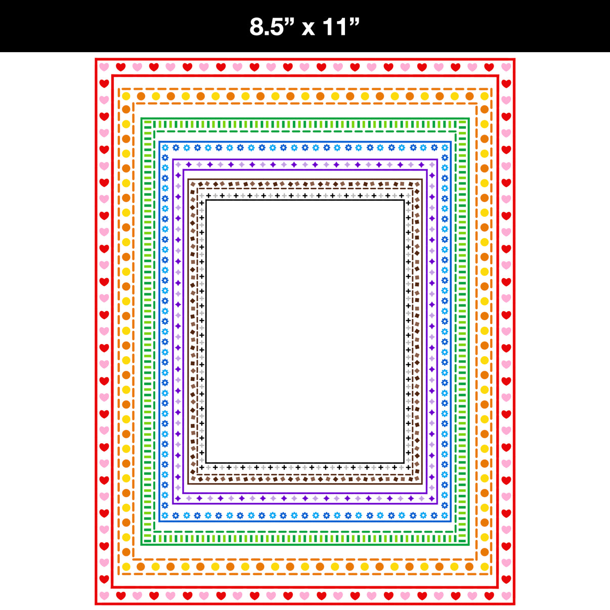 Border Clipart Set 62 - Colorful - Page Borders and Frames – kjunstudio