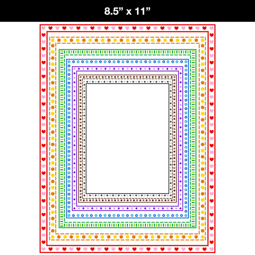Border Clipart Set 62 - Colorful - Page Borders and Frames – kjunstudio