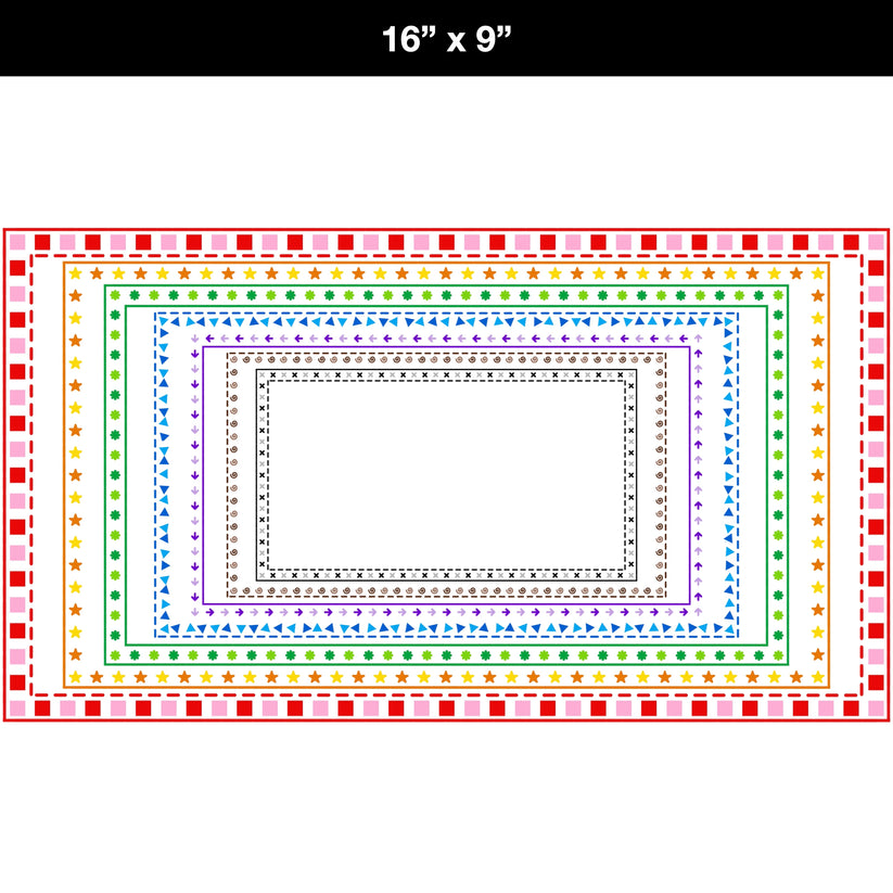 Widescreen Border Clipart Bundle 16 - Colorful - Google Slides and Pow ...