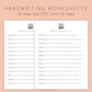 Handwriting Practice Sheets - Inspire Font – kjunstudio
