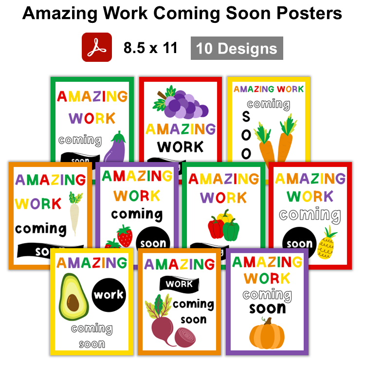 Amazing Work Coming Soon Posters - Healthy Eating – kjunstudio