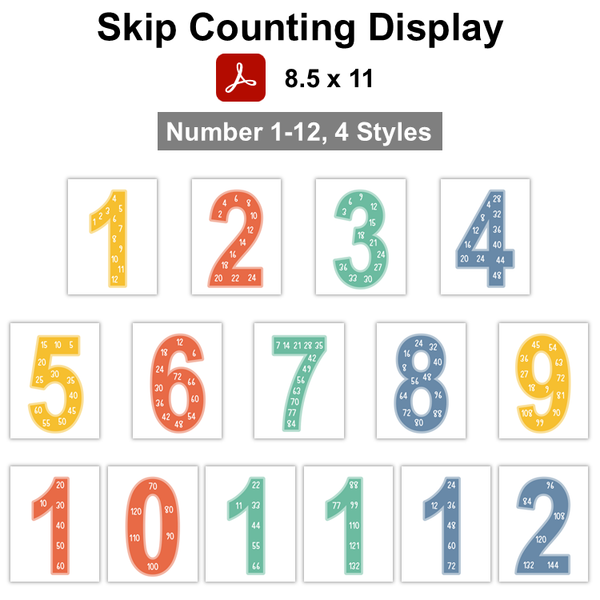 Skip Counting Display - Space – kjunstudio