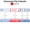 Classroom Flip Calendar - Blue Winter – kjunstudio