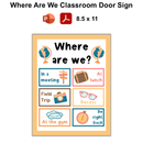 Where Are We Classroom Door Sign - Travel the World | Editable – kjunstudio