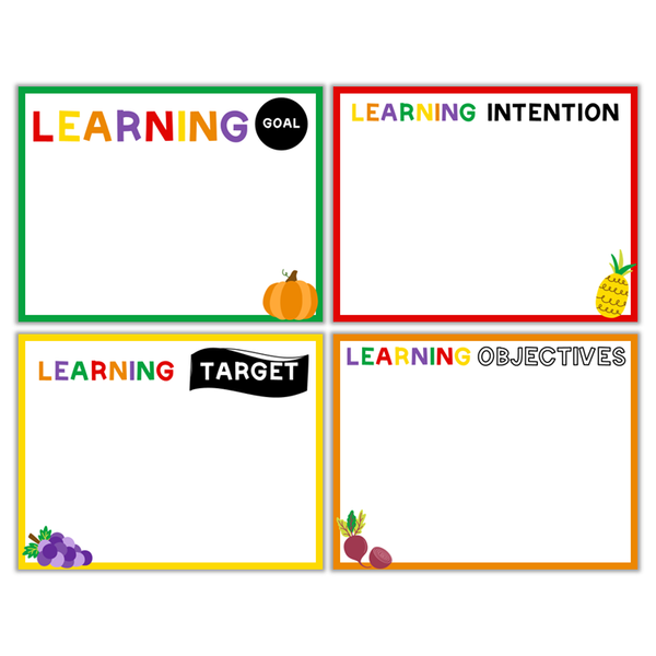 Learning Goal Posters - Healthy Eating | Editable – kjunstudio