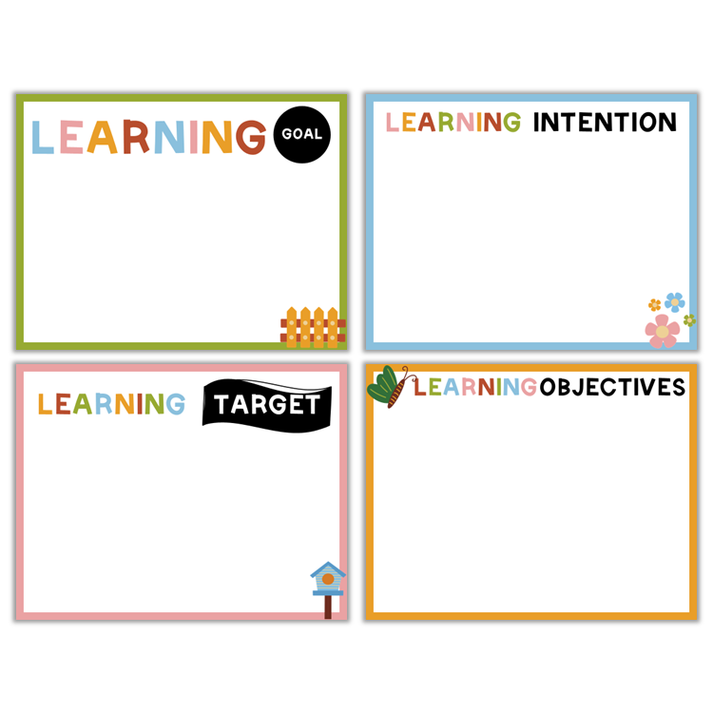 Learning Goal Posters - Spring Garden | Editable – kjunstudio