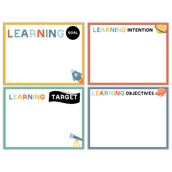 Learning Goal Posters - Space | Editable – kjunstudio