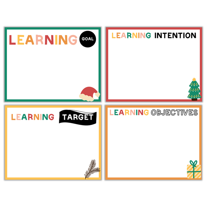 Learning Goal Posters - Cute Christmas | Editable – kjunstudio
