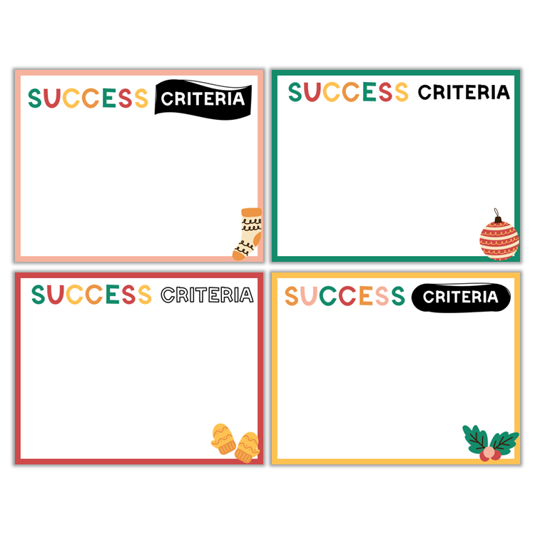 Learning Goal Posters - Cute Christmas | Editable – kjunstudio