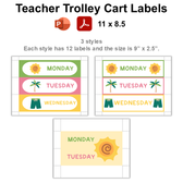 Teacher Trolley Cart Labels - Hello Summer | Editable – kjunstudio