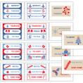 Teacher Trolley Cart Labels - Blue Winter | Editable – kjunstudio