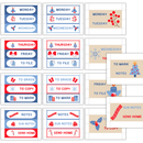 Teacher Trolley Cart Labels - Blue Winter | Editable – kjunstudio