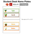 Student Desk Name Plates - Indoor Plants | Editable – kjunstudio
