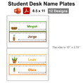 Student Desk Name Plates - Indoor Plants | Editable – kjunstudio