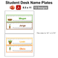Student Desk Name Plates - Indoor Plants | Editable – kjunstudio