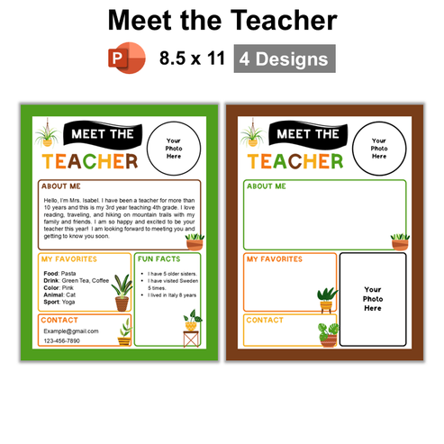Meet the Teacher - Indoor Plants | Editable – kjunstudio
