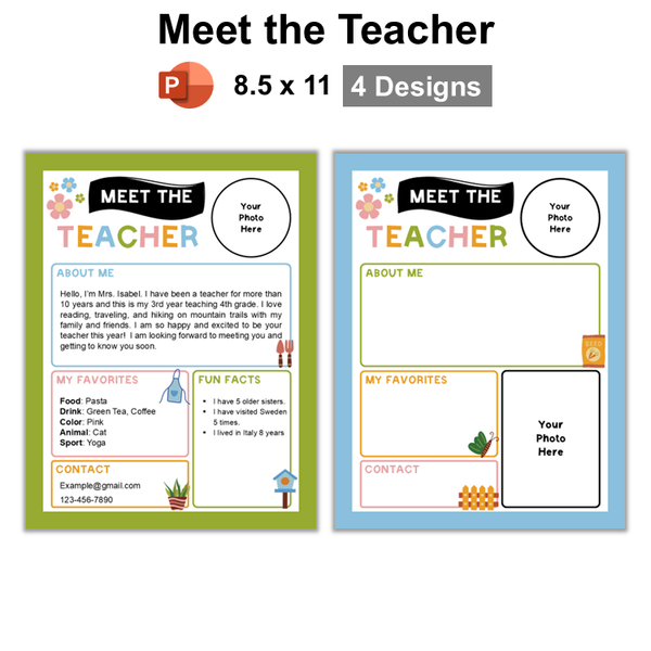 Meet the Teacher - Spring Garden | Editable – kjunstudio