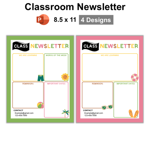 Classroom Newsletter - Hello Summer | Editable – kjunstudio