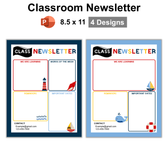 Classroom Newsletter - Nautical | Editable – kjunstudio