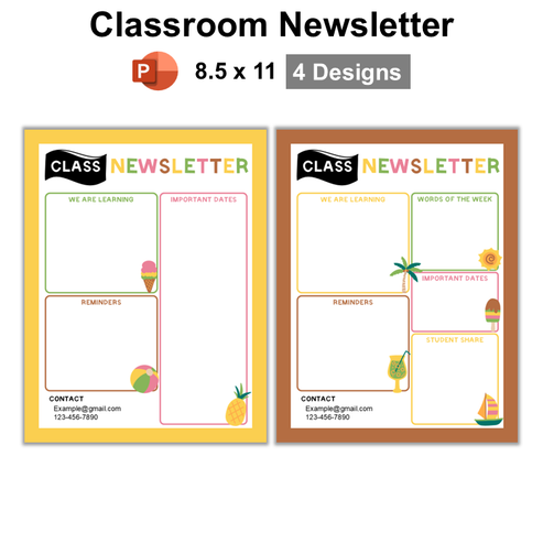 Classroom Newsletter - Hello Summer | Editable – kjunstudio