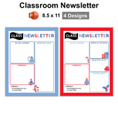 Classroom Newsletter - Blue Winter | Editable – kjunstudio