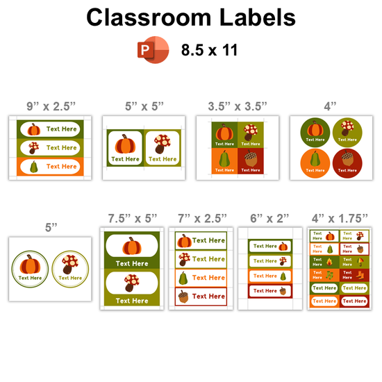 Classroom Labels - Hello Fall | Editable – kjunstudio