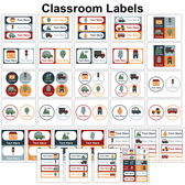 Classroom Labels - Little Town | Editable – kjunstudio