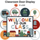 Classroom Door Display - Little Town | Editable – kjunstudio