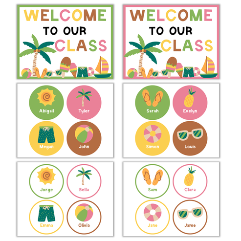 Classroom Door Display - Hello Summer | Editable – kjunstudio