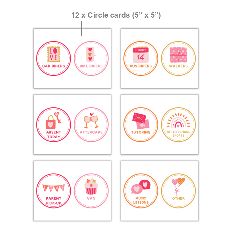 How We Go Home Dismissal Chart - Pink Valentine | Editable – kjunstudio