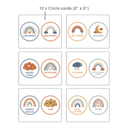 How We Go Home Dismissal Chart - Neutral Rainbow | Editable – kjunstudio