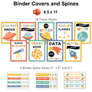 Binder Covers and Spines - Space | Editable – kjunstudio