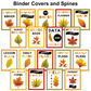 Binder Covers and Spines - Autumn Leaves | Editable – kjunstudio