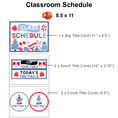 Classroom Schedule - Blue Winter | Editable – kjunstudio