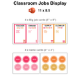 Classroom Jobs Display - Pink Valentine | Editable – kjunstudio