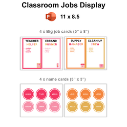Classroom Jobs Display - Pink Valentine | Editable – kjunstudio