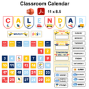 Classroom Calendar - Cute Transportation | Editable – kjunstudio