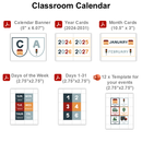 Classroom Calendar - Little Town | Editable – kjunstudio