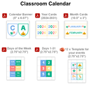Classroom Calendar - Summer Beach | Editable – kjunstudio