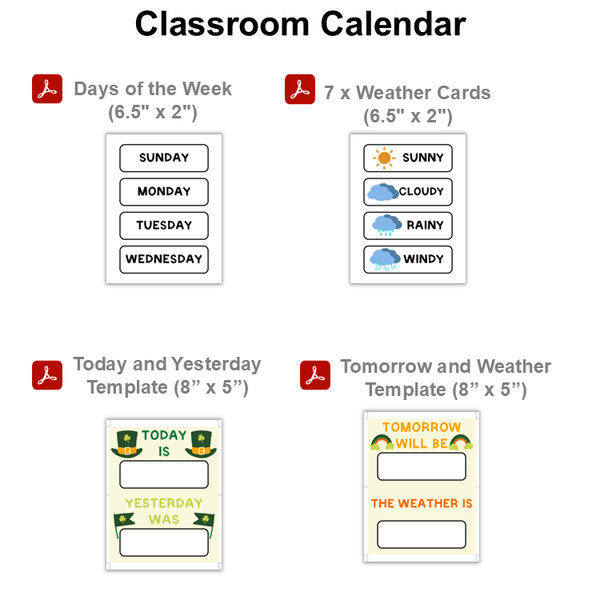 Classroom Calendar - St. Patrick's Day | Editable – kjunstudio